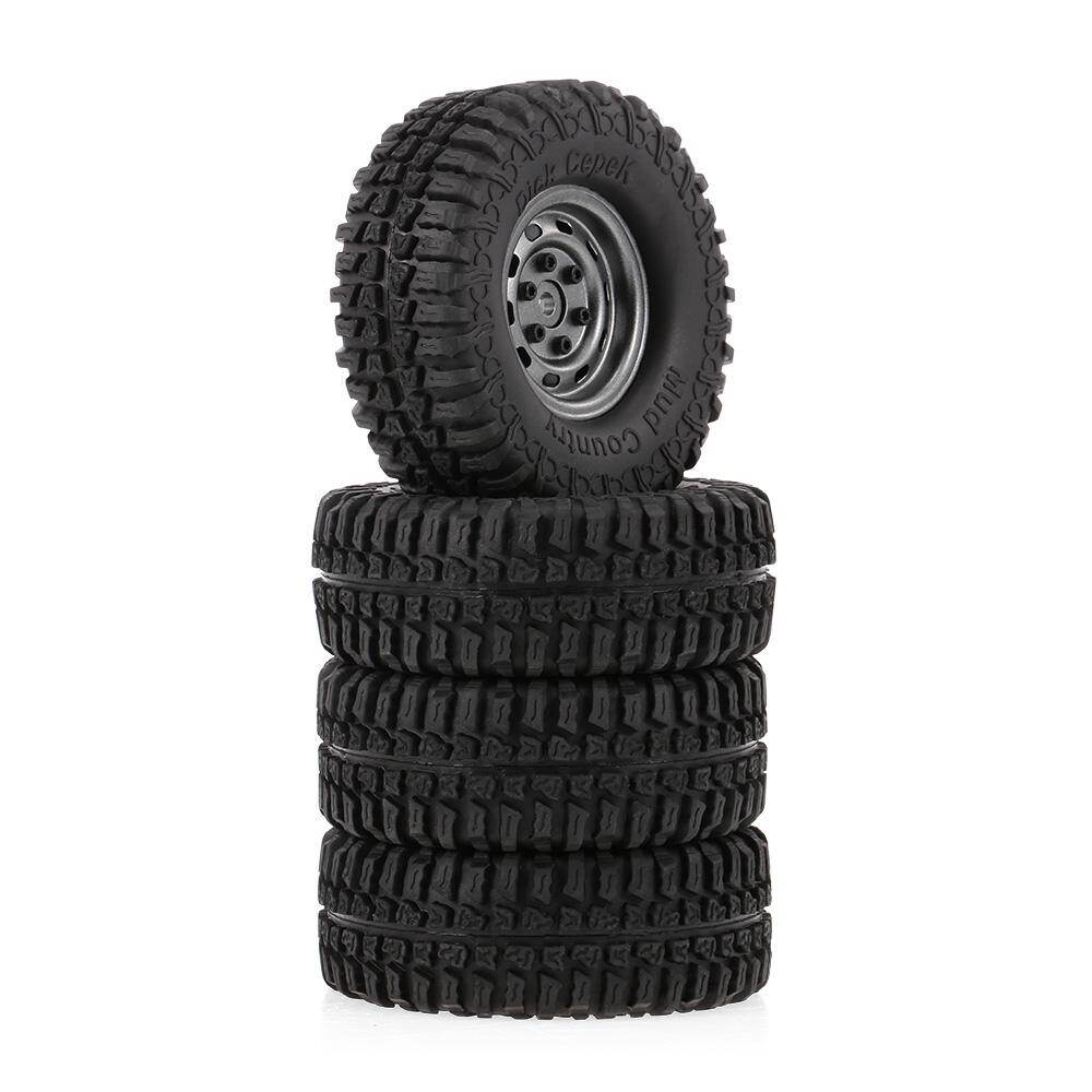 4pcs AUSTAR 3020+618GL 100mm 1.9'' Rim Rubber Tyre Tire Wheel Set for 1 ...