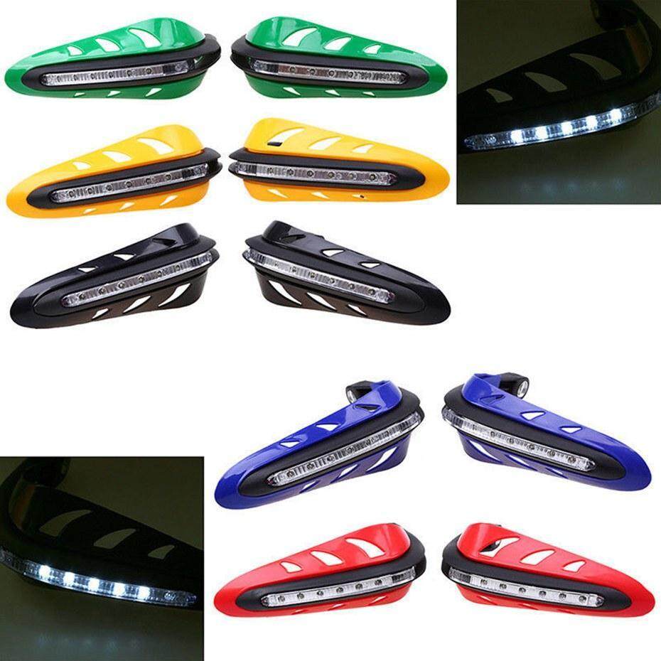 Universal Motorcycle Led Light Handle Brush Bar Hand Guard Protector ...