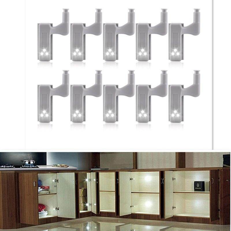 1/3/10Pcs LED Smart Touch Induction Cabinet Light Cupboard Inner Hinge ...