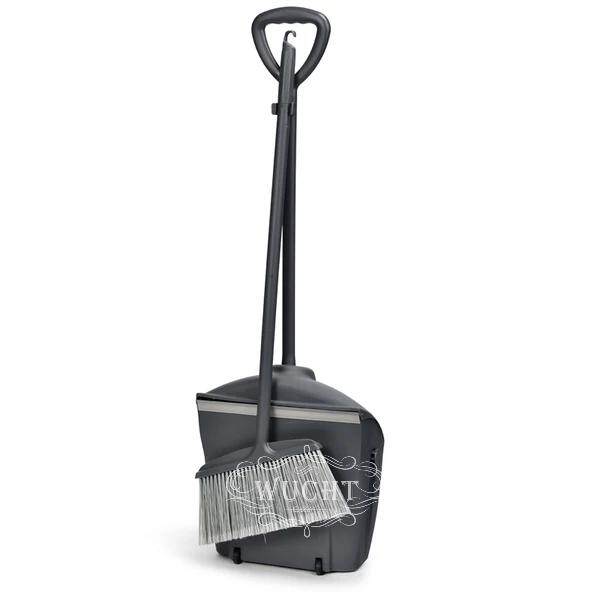 【WUCHT】Commercial Lobby Dustpan and Angle Broom Set - Upright Dust Pan ...