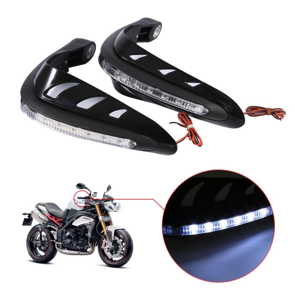 Universal Motorcycle Led Light Handle Brush Bar Hand Guard Protector ...