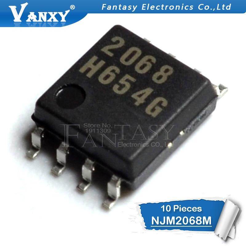 10PCS NJM2068M SOP8 LOW-NOISE ตัวขยายเสียงแบบคู่ JRC2068 SMD NJM2068 ...