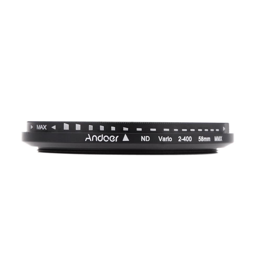 Andoer 58mm ND Fader Neutral Density Adjustable ND2 to ND400 Variable ...