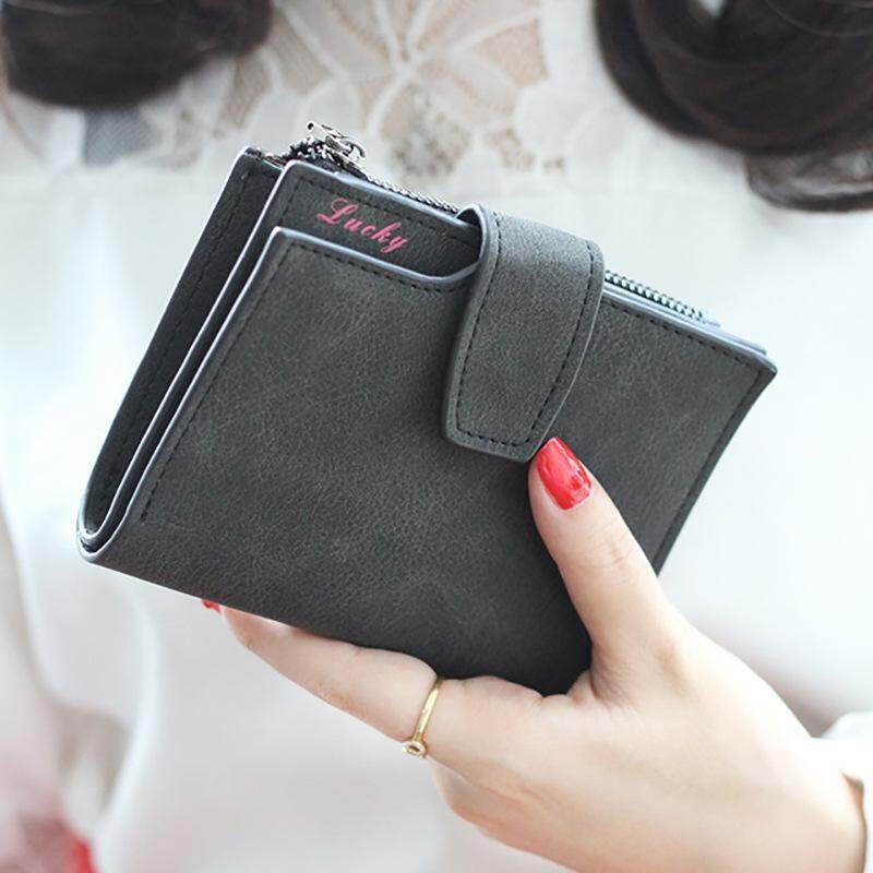 Fashion Small Female Purse short purse Lady Letter Snap Fastener Zipper ...