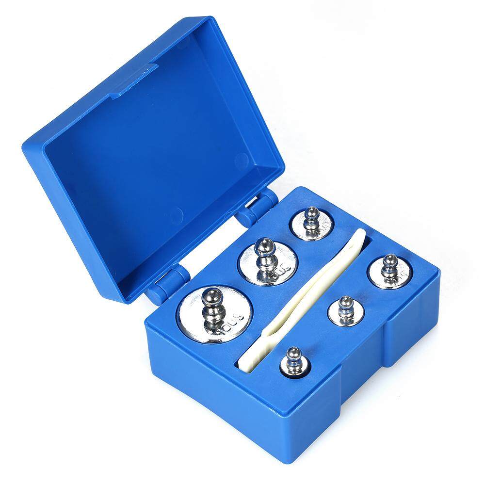 6pcs Weight 5g 10g 2x20g 50g 100g Grams Precision Calibration Weights Kit Set Total 200g with ...