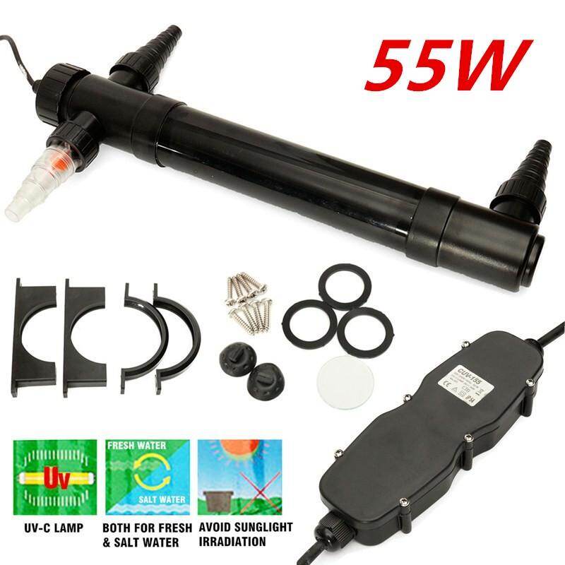 55W UV Sterilizer Light Clarifier พิพิธภัณฑ์สัตว์น้ำ Pond Koi Tank Lamp ...