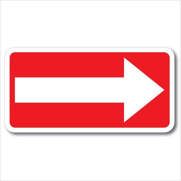 ARROW PVC SIGN STICKER 105X210MM | Lazada