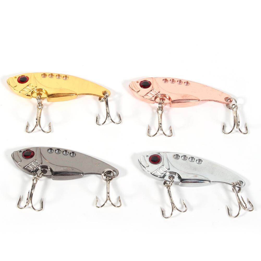 [ห้ามพลาด] 4pcs 11g bait 55mm Metal VIB Fishing Lures Crank Baits Red ...