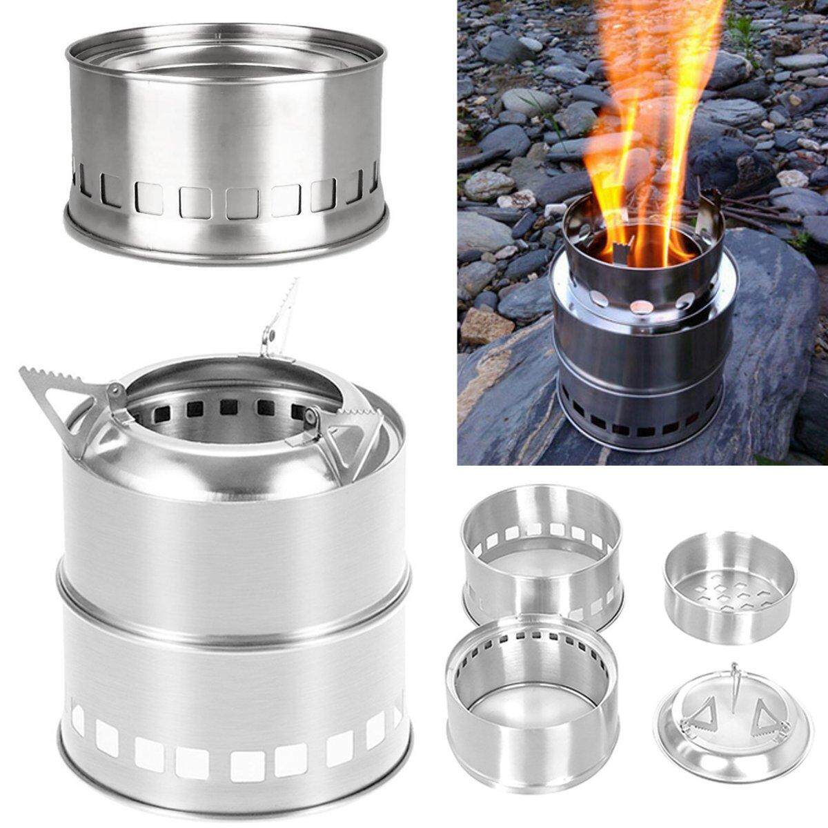 Outdoor Wood Stove Backpacking Portable Survival Wood Burning Camping ...