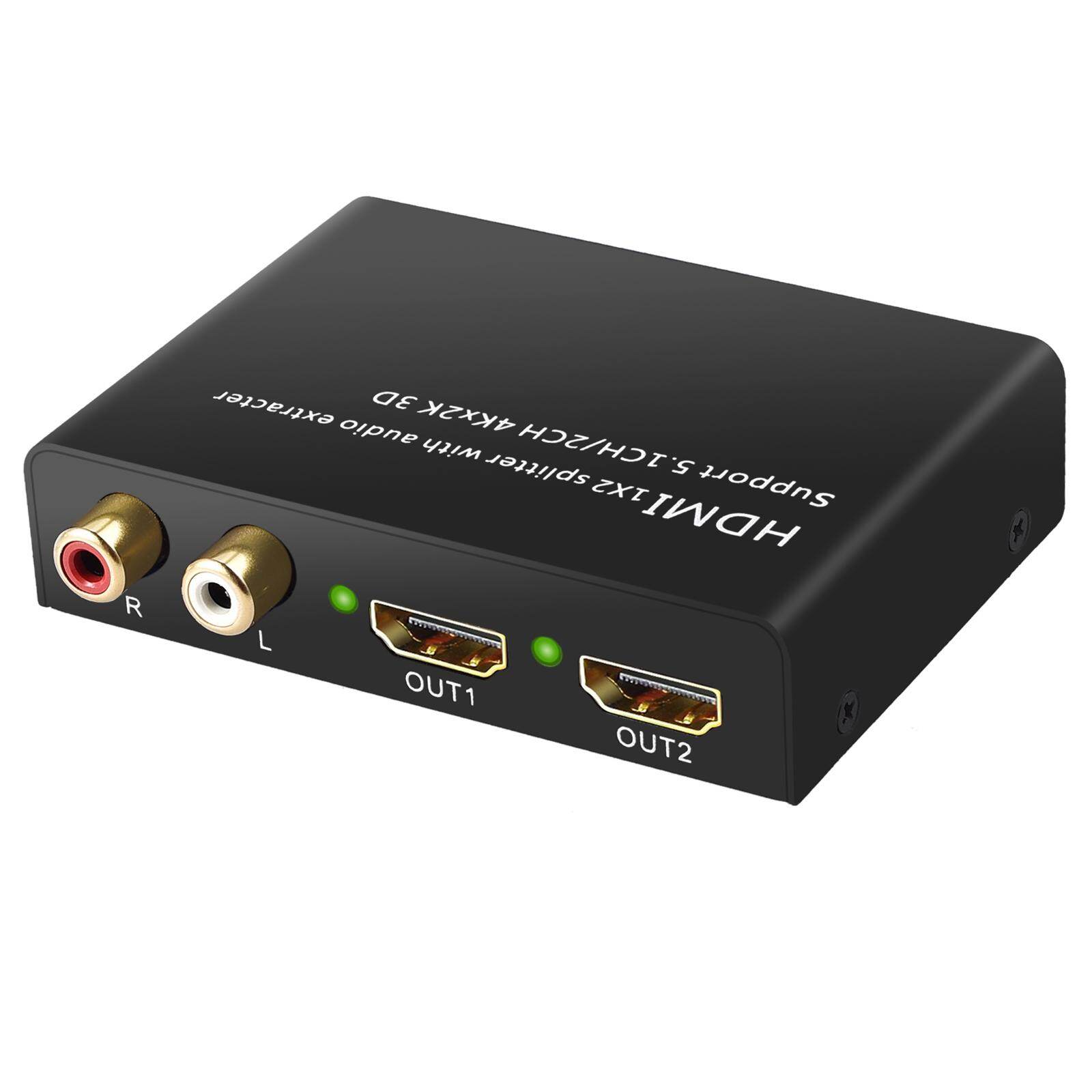 4K 3D 1 Xhdmi เป็น2 Xhdmi แปลง Optical Analog เครื่องแยกสัญญาณเสียง2.0 ...