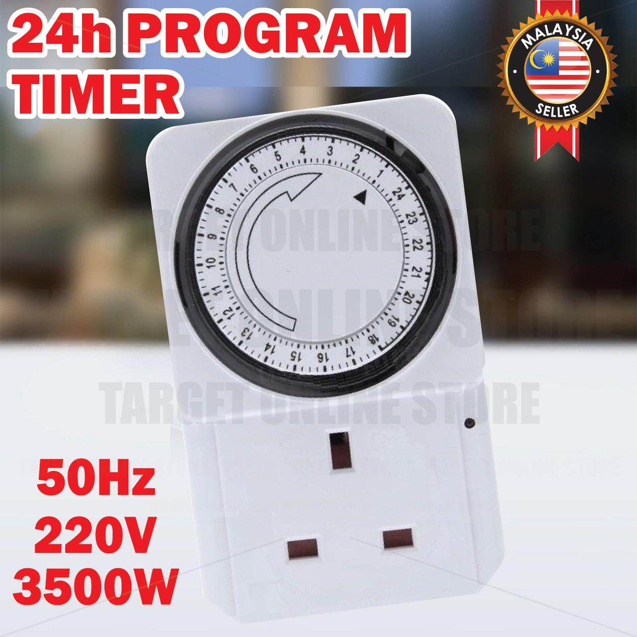 24Hours Electrical Programme Timer Wall Socket Plug Power Switch | Lazada