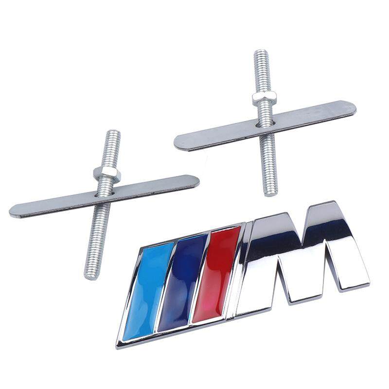1 Set Metal Chrome Badge M M Power Car Front Grille emblem For BMW M M3 ...