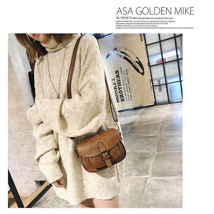 Women Korean Style Mini Bags Cute Shoulder Bag Metal Lock Diagonal Bags ...