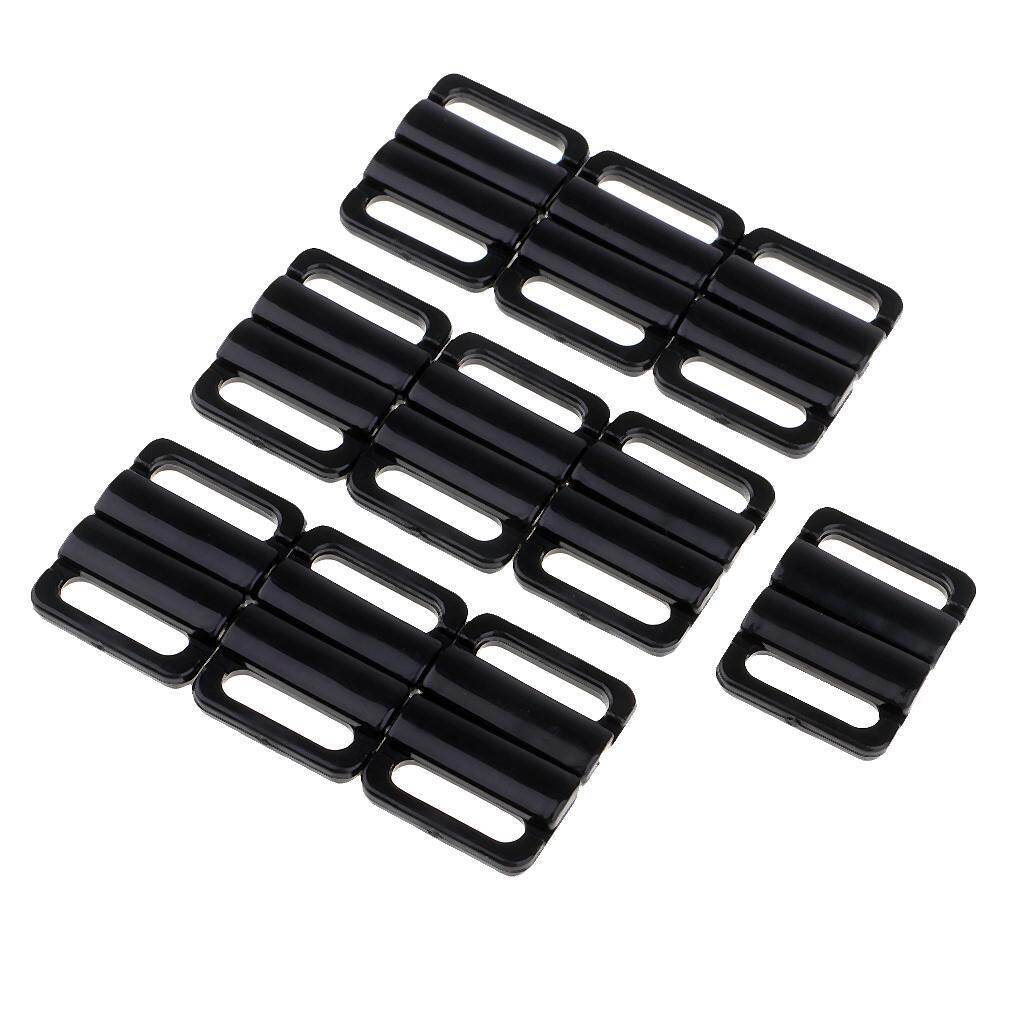 MagiDeal 20 Pairs Plastic Bikini Clips Snap Hooks Bra Strap Swimwear ...