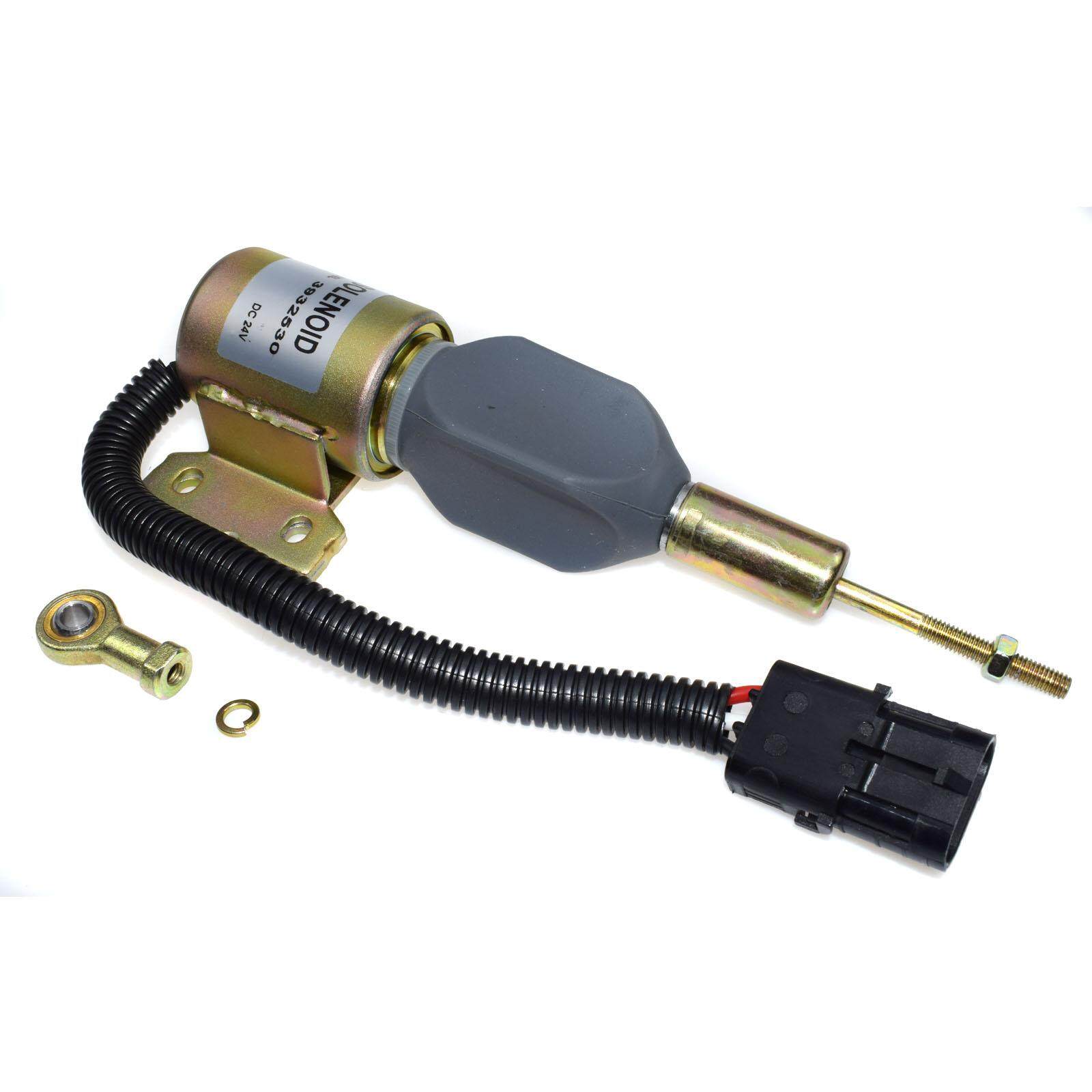 Engine Shut Off Solenoid for Cummins 4BT 6BT 5.9L 24V Excavator 3932530 SA-4756-24 SA-4891-24 ...