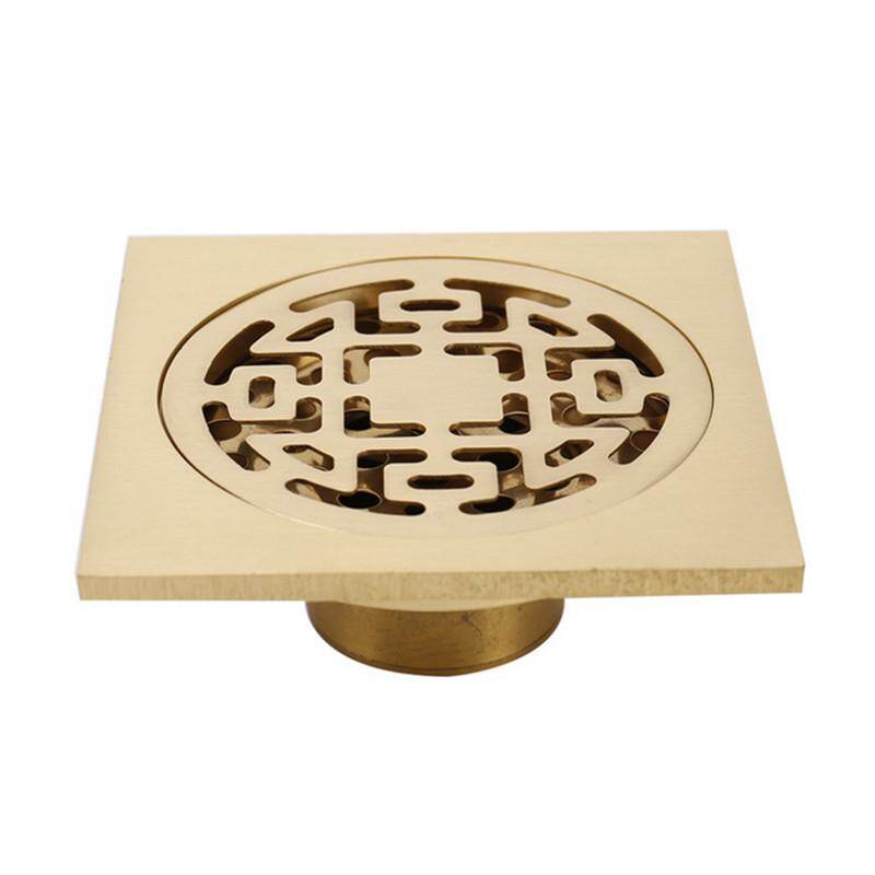 Biggers sanitary Gold color Floor Drain 10x10cm Square Shower Drainer ...