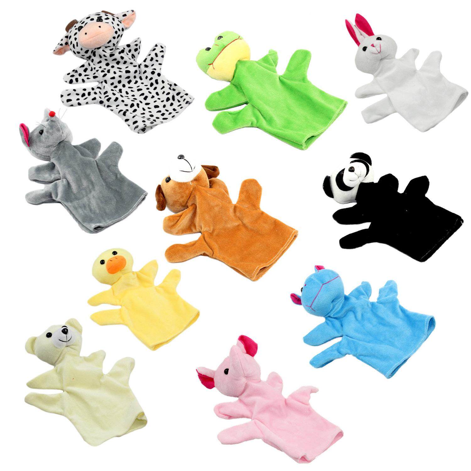 【in stock】10 PCS Assorted Animal Styles Kids Hand Puppets Doll Toys for ...