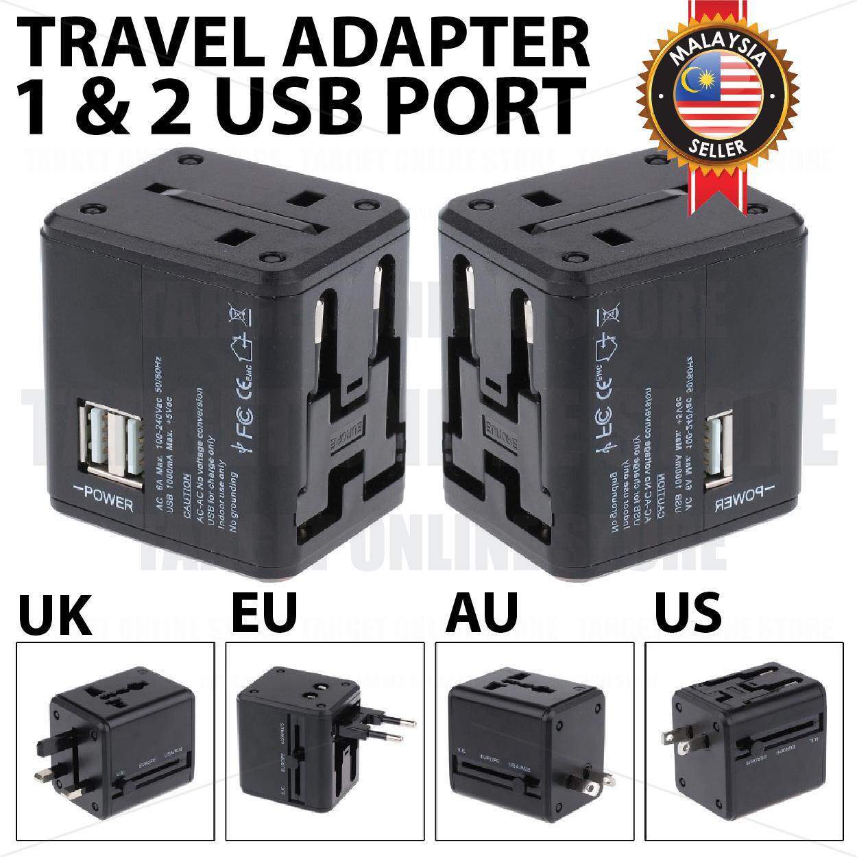 Universal Travel Adapter Multisocket Plug All-In-One Single USB/Plug ...