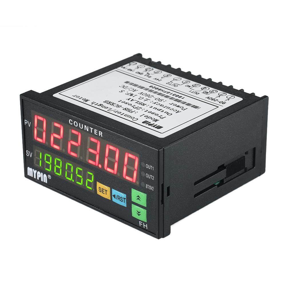 Multi-functional Dual LED Display Digital Counter 90~265V AC/DC Length ...