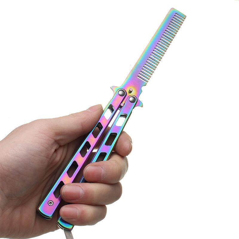 LELING Rainbow Foldable Comb Stainless Steel Practice Training ...