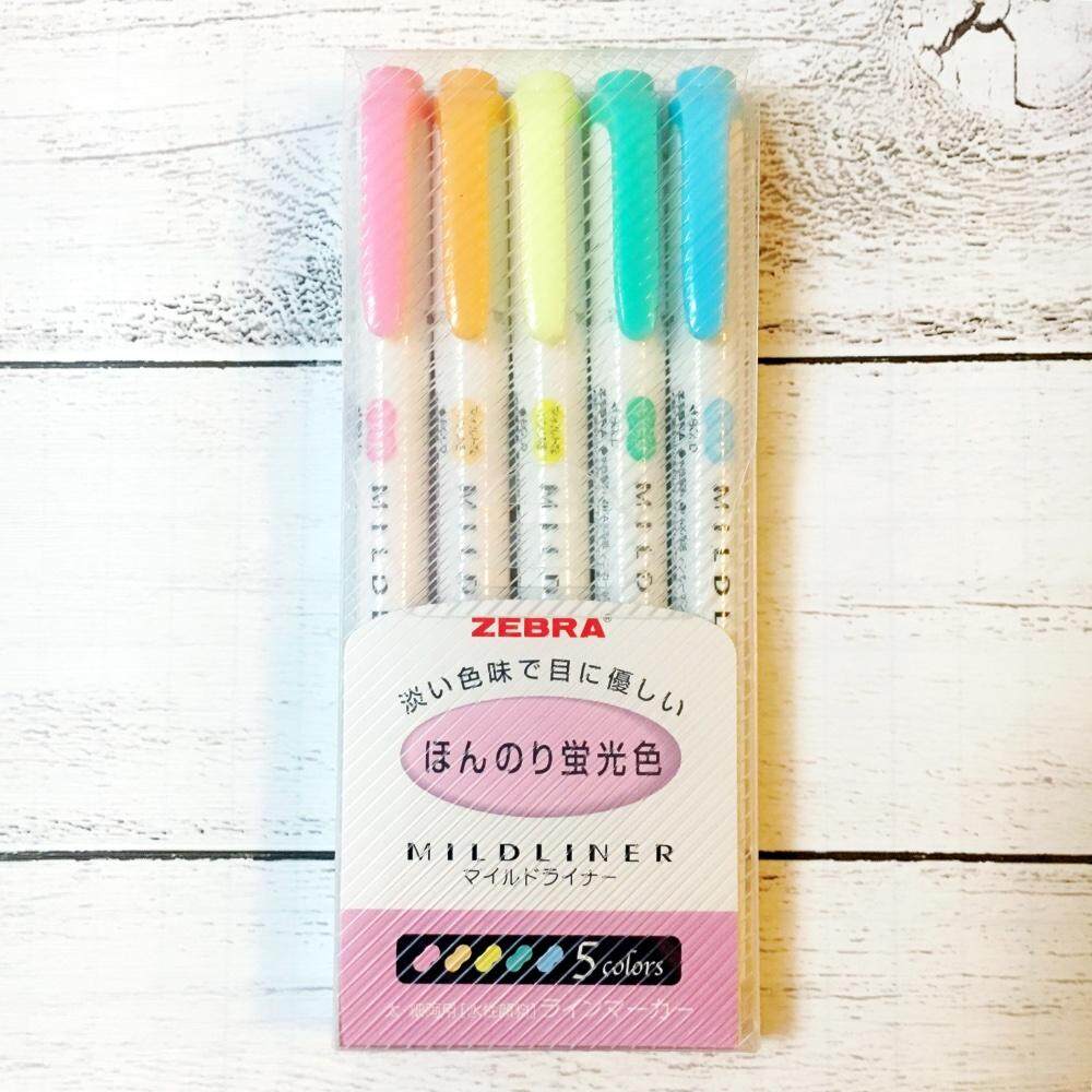 Zebra Mildliner 5color Mild WKT7-5C (Pink Pack) Double-Sided ...