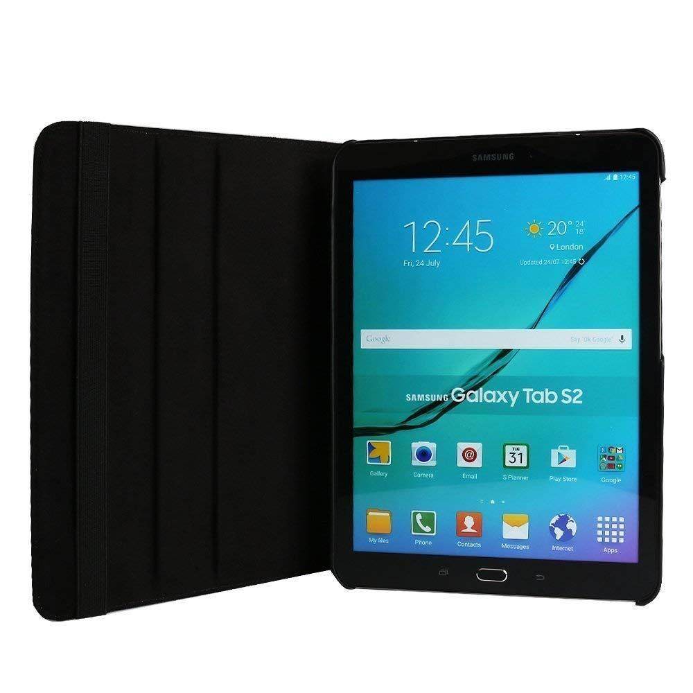 Tab S2 SM-T810 T813 T815 T819กรณีหรูหรา360หมุนสมาร์ทพรีเมี่ยมหนัง PU ...