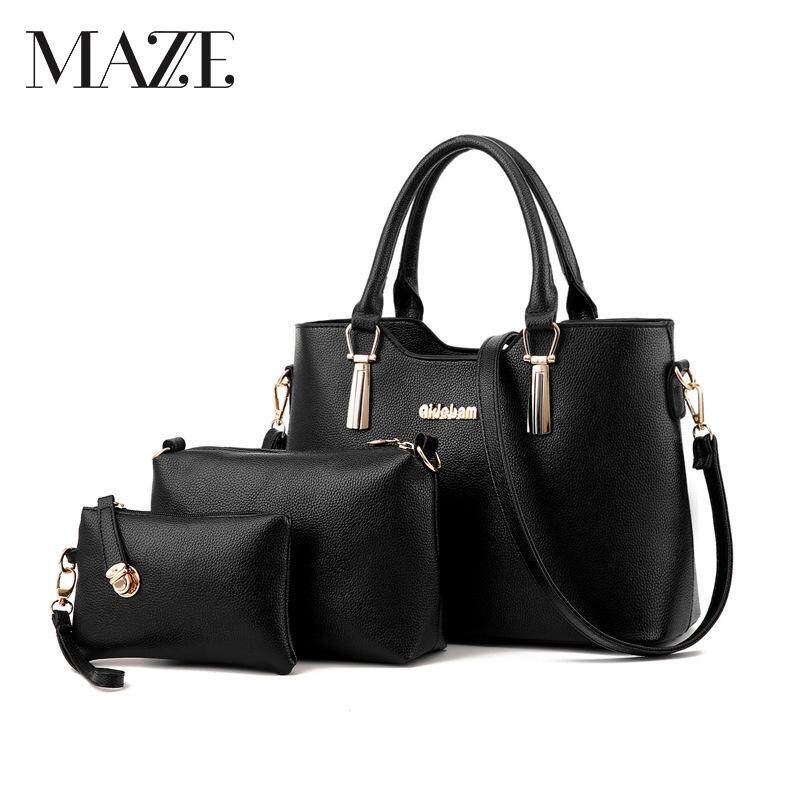 Women Handbag MAZE Aidebam 3 PCS Set Handbag Women Smart Elegant Sling ...