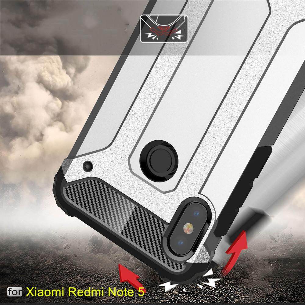 For Xiaomi Redmi Note 5 Phone Case, Shockproof Hard Rugged Hybrid Armor ...