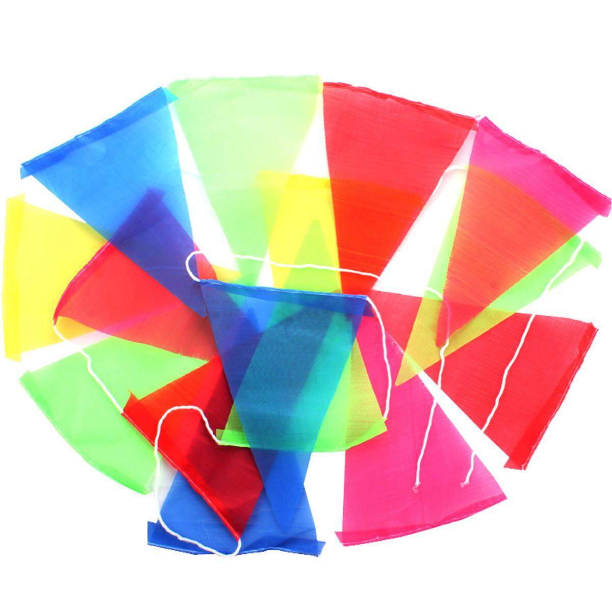 150pcs 50m Multicolor Triangle String Flag Banner Bunting for Home ...