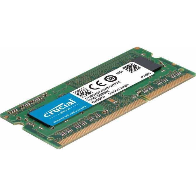 Crucial 4GB Single DDR3/DDR3L 1600 Mt/s (PC3-12800) Unbuffered SODIMM 204-Pin Memory ...