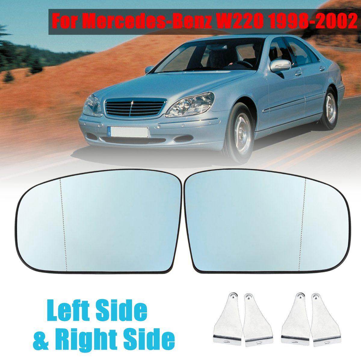 กระจกมองหลังสีดำด้านซ้าย + ขวา,สำหรับ Mercedes-Benz W220 1998-2002 ...