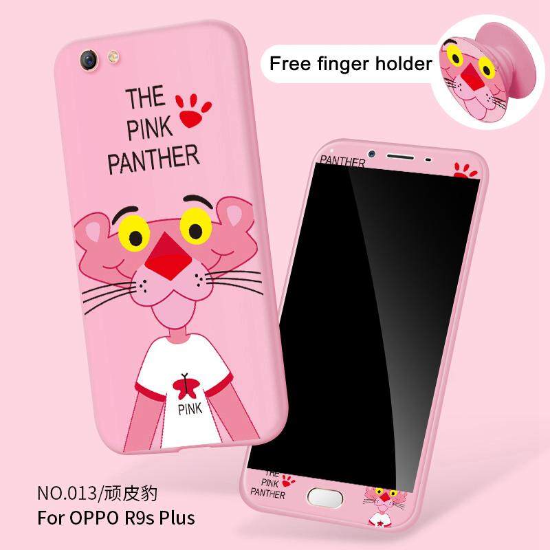 OPPO R9s ปลอกหรูหรา 360 เคสป้องกันทั้งตัวเคสกันกระแทกสำหรับ OppoR9s ด้านหน้า termpered ฟิล์มแก้ว ...