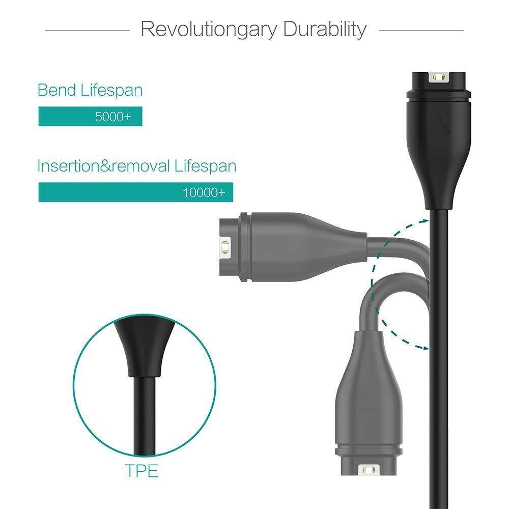 USB Charging Data Cable Charger Adapter For Garmin Fenix 5 5S 5X 6 6X ...