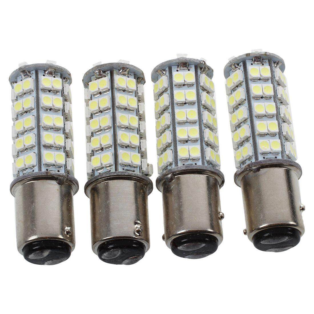 4 x Car 1157 68 SMD LED White Tail Turn Brake Signal Bright Light Bulb Lamp 12V - yomichew ...
