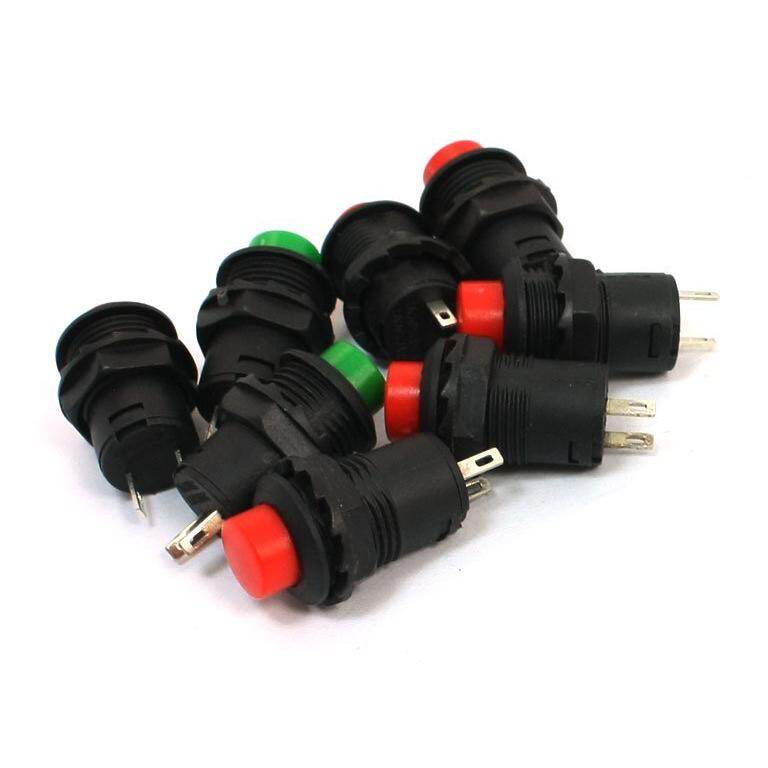 10 x With Momentary Round Head Panel Mount SPST 2 Pin Push Button ...