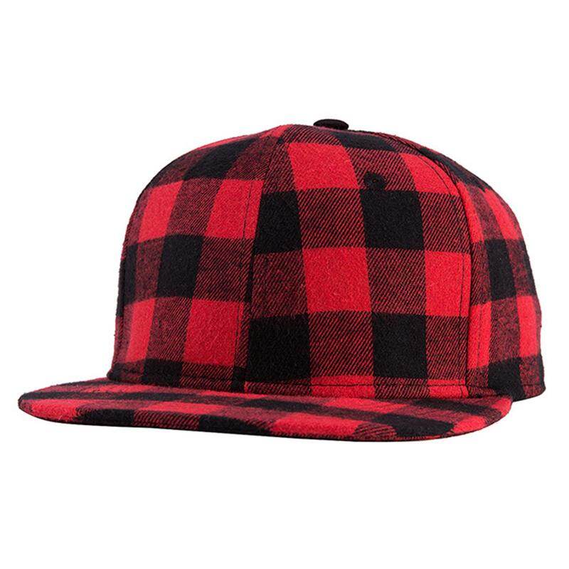 WuKe Plaid Snapback Hip Hop Cap Baseball Skateboard Hip Hop Cap Men ...