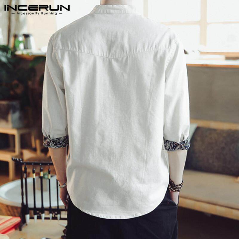 (Clearance Sale) INCERUN Chinese Style Mens 3/4 Sleeve Vintage Casual T ...