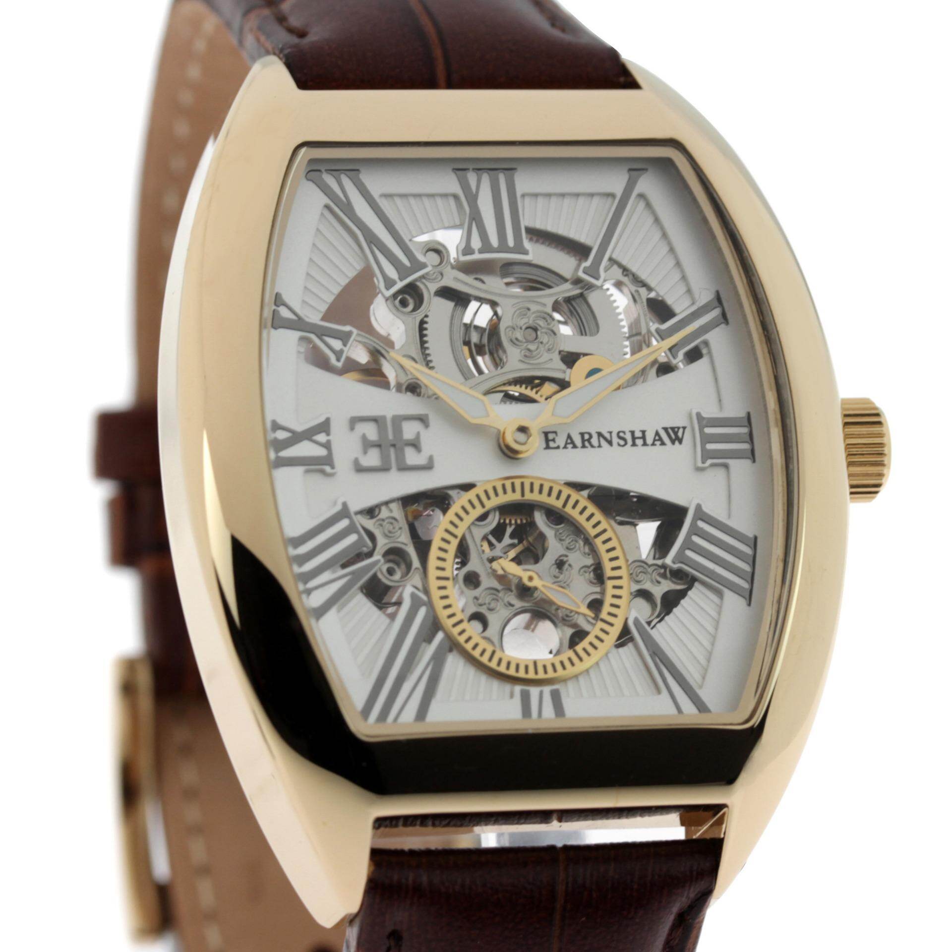 Thomas Earnshaw HOLBORN ES-8015-03 Men's Brown Genuine Leather Strap ...