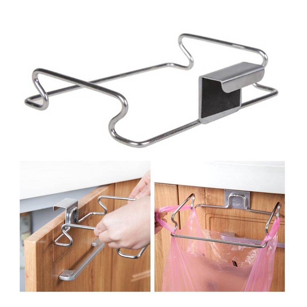 Stainless Steel Kitchen Hanger Storage Rack Cabinet Door Trash ...