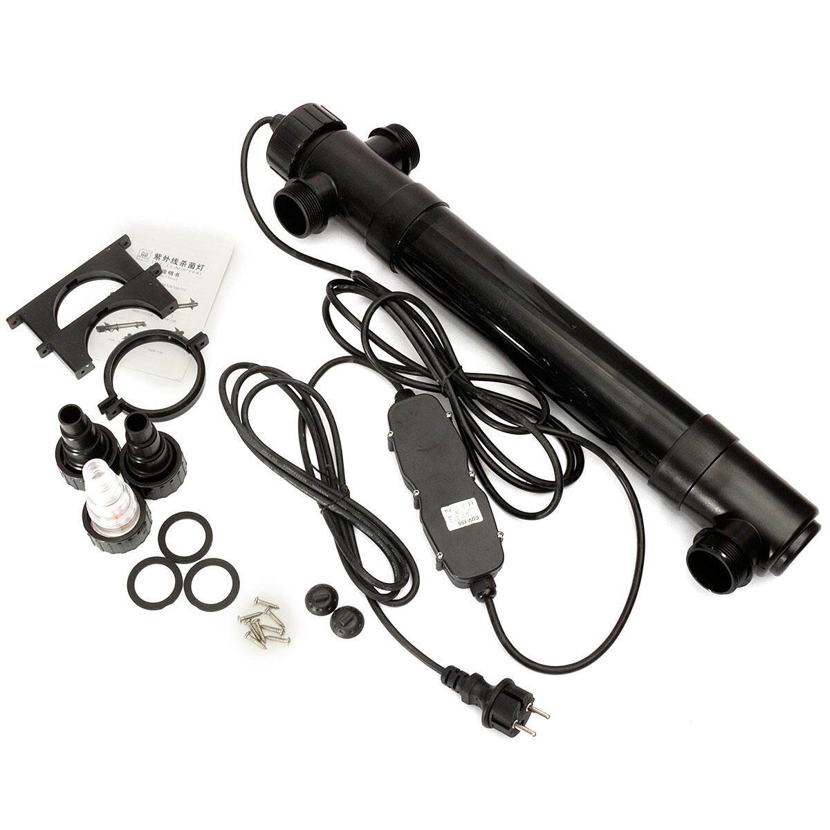 55W UV Sterilizer Light Clarifier พิพิธภัณฑ์สัตว์น้ำ Pond Koi Tank Lamp ...