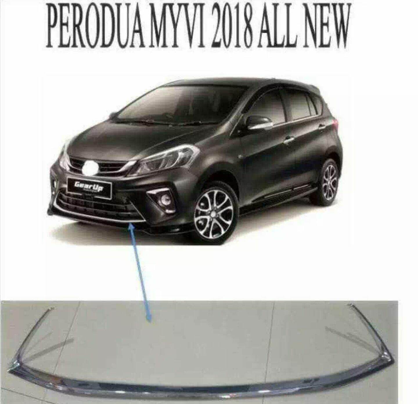 PERODUA MYVI ALL NEW 2018 FRONT BUMPER LOWER GANISH CHROME | Lazada