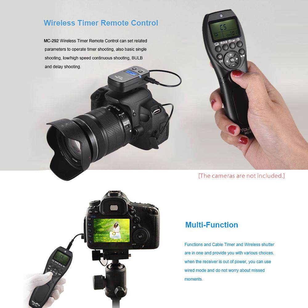 YouPro MC-292 DC0 2.4G Wireless Remote Control LCD Timer Shutter Release Transmit-ter Receiver ...