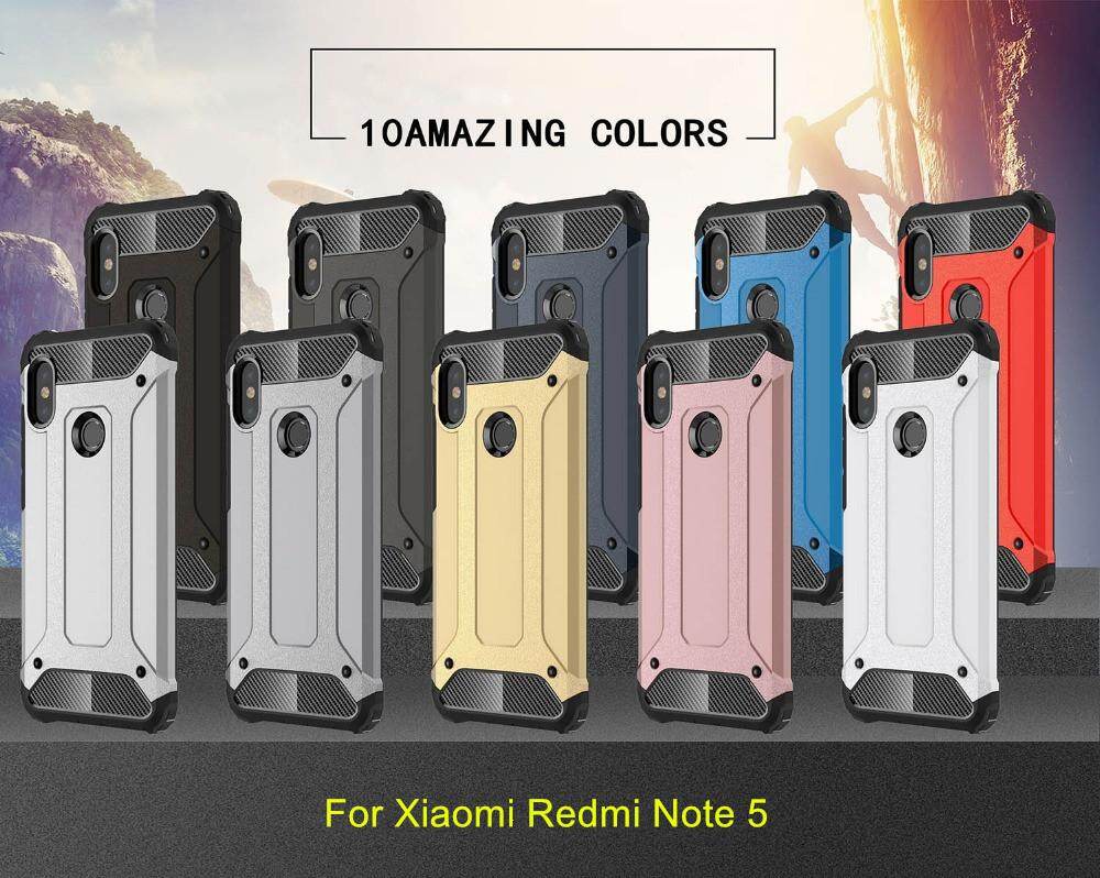For Xiaomi Redmi Note 5 Phone Case, Shockproof Hard Rugged Hybrid Armor ...