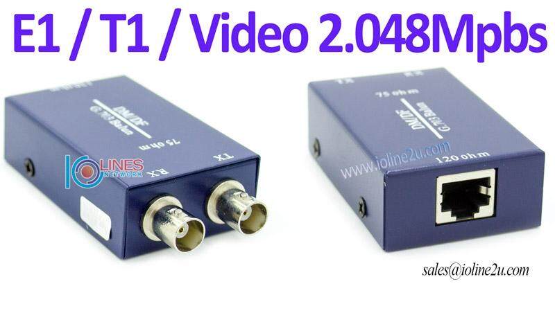 G.703/E1/T1 balanced RJ45/120-ohm to Non-balanced BNC/ 75-ohm balun converter 2mbps Network | Lazada