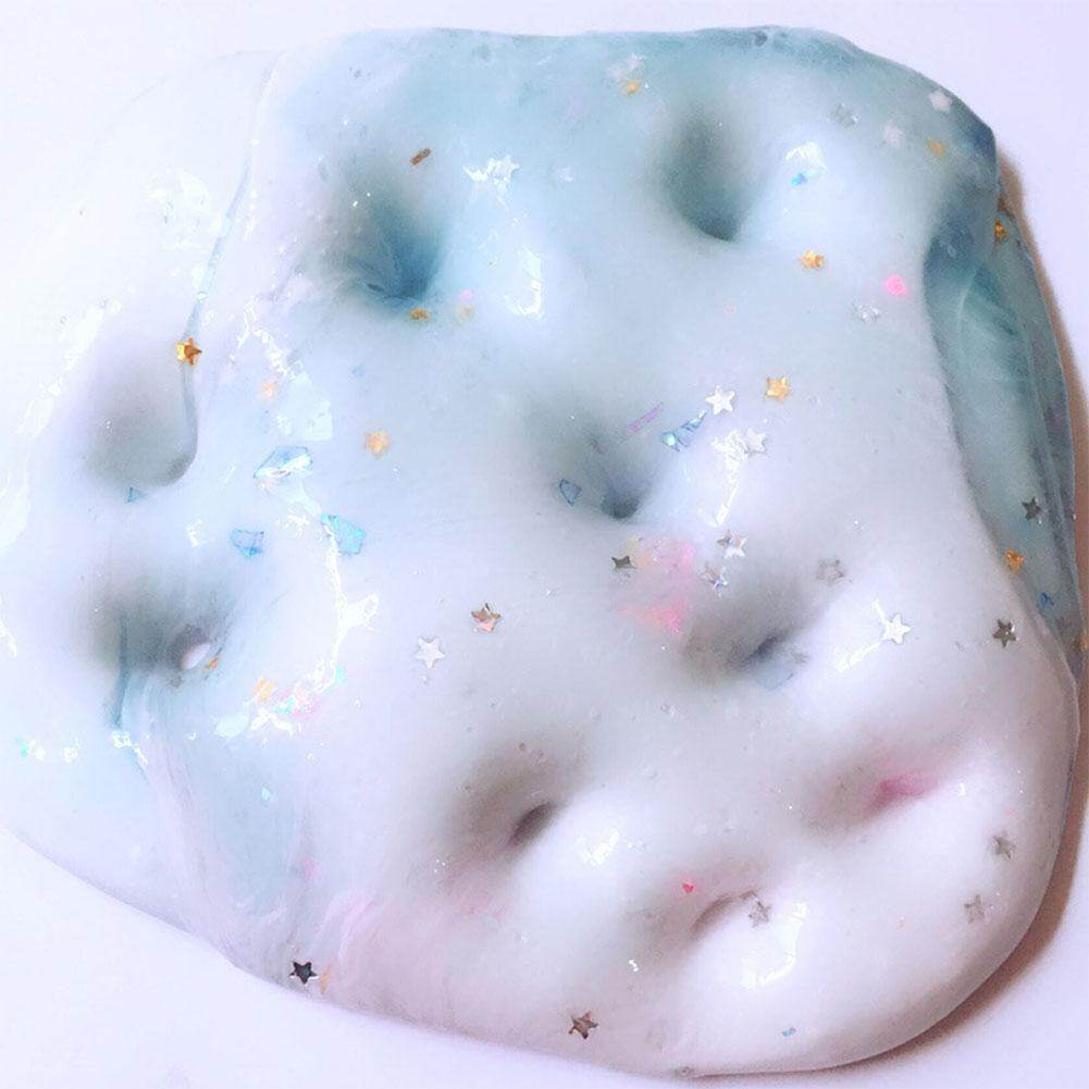 Starry เมฆ Slime สีสัน DIY ปุย Sequins คริสตัลโคลนของขวัญของเล่นเพื่อ ...