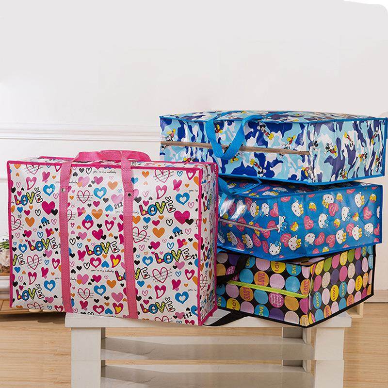 JOHNN New random color High capacity Woven bag Non-woven fabric Storage ...