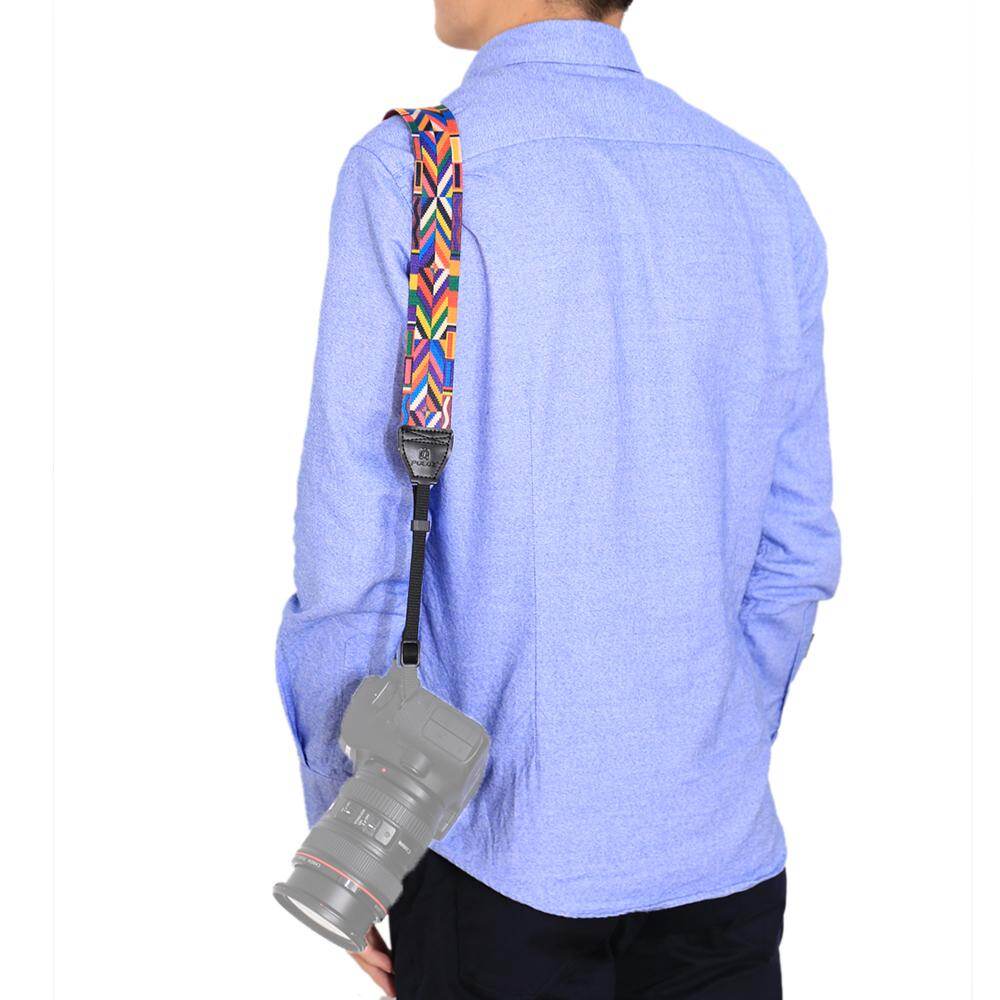 Retro Style Double Cotton Yard Colorful Pattern Shoulder Neck Strap ...