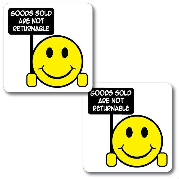 GOODS SOLD ARE NOT RETURNABLE ACRYLIC SIGN BOARD 2 S 110X110MM WE goods-sold-are-not-returnable-acrylic-sign-board-2-s-110x110mm-we