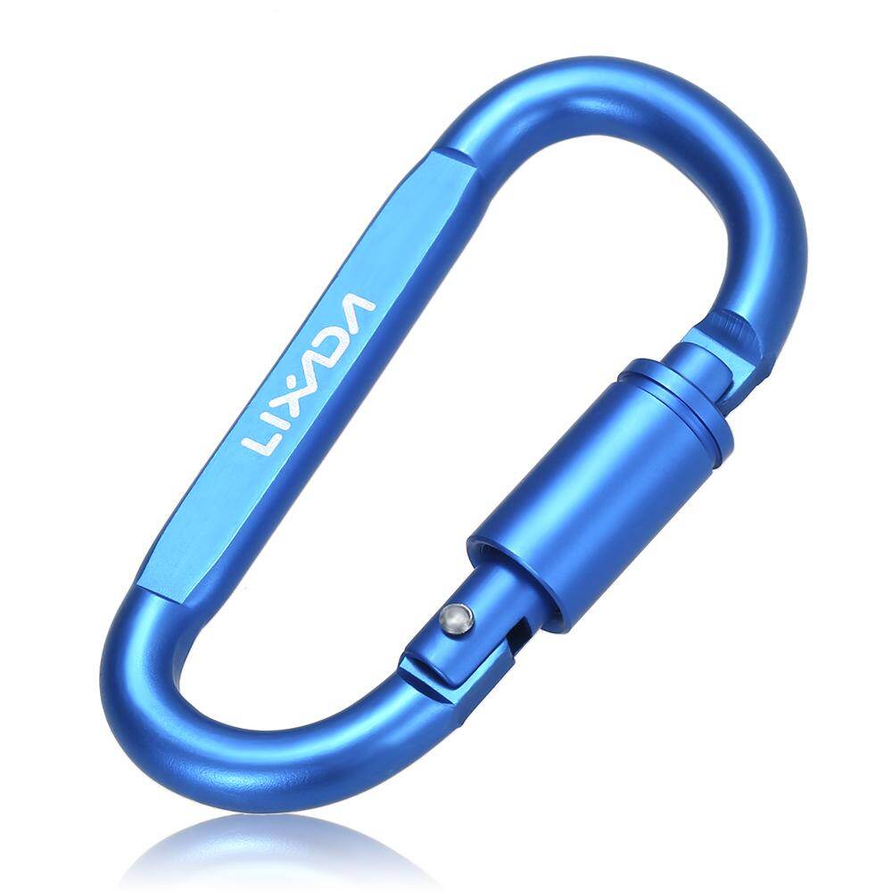 Lixada Aluminum Alloy D-ring Locking Carabiner Screw Lock Hanging Hook ...