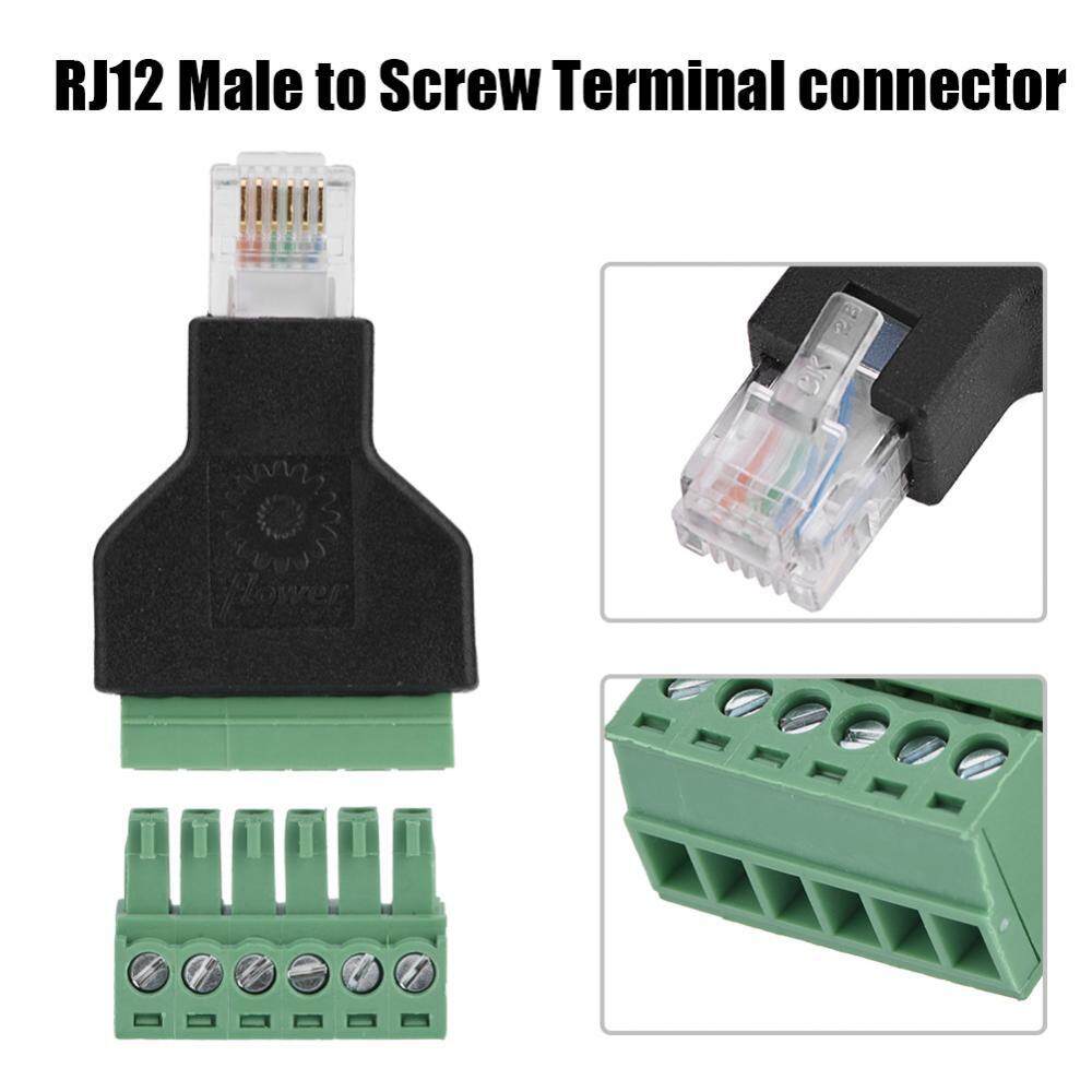 1 ชิ้น Ethernet RJ12 6P6C ชาย 6 สกรูขั้วตัวเชื่อมอะแดปเตอร์ - INTL - 1buycart - ThaiPick